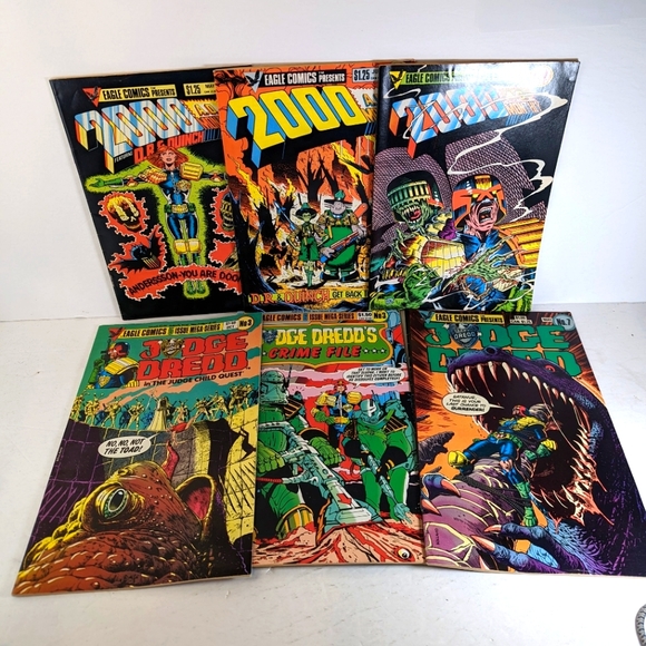 Vintage | Other | Judge Dredd Eagle Comics Lot Of 7 Vintage Comics 98s | Poshmark